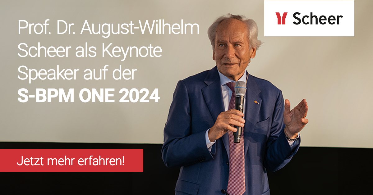 Prof. Dr. August-Wilhelm Scheer als Keynote Speaker auf der S-BPM ONE 2024